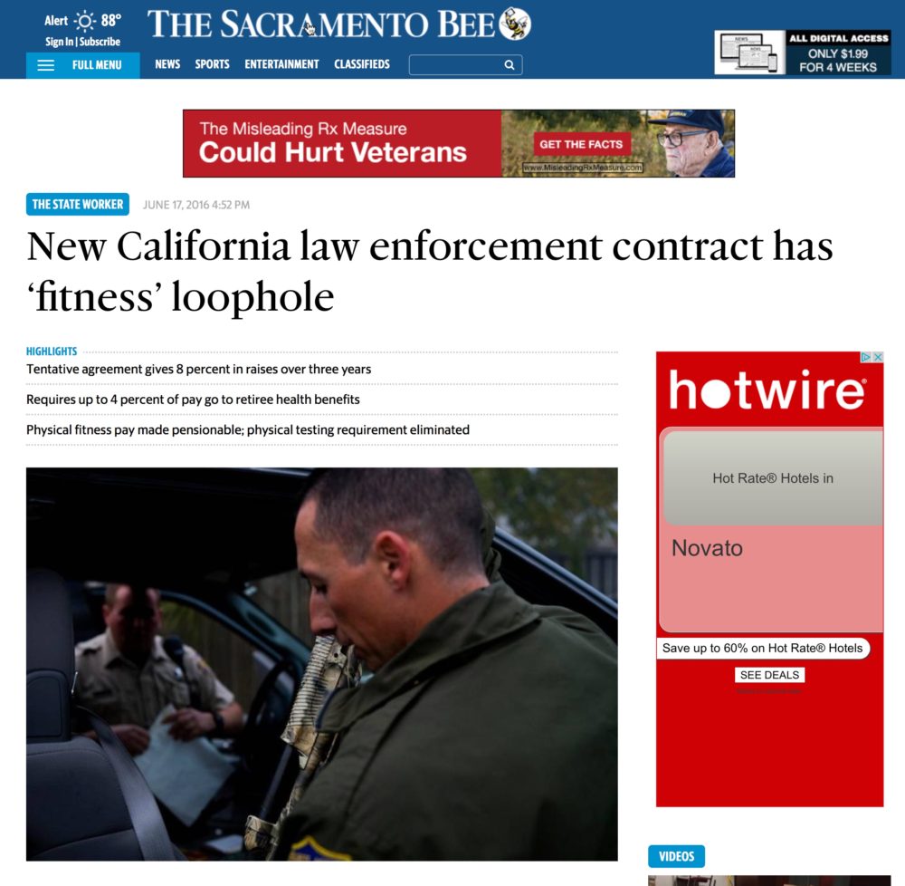 In The News - New California law enforcement contract has ‘fitness’ loophole - California ...