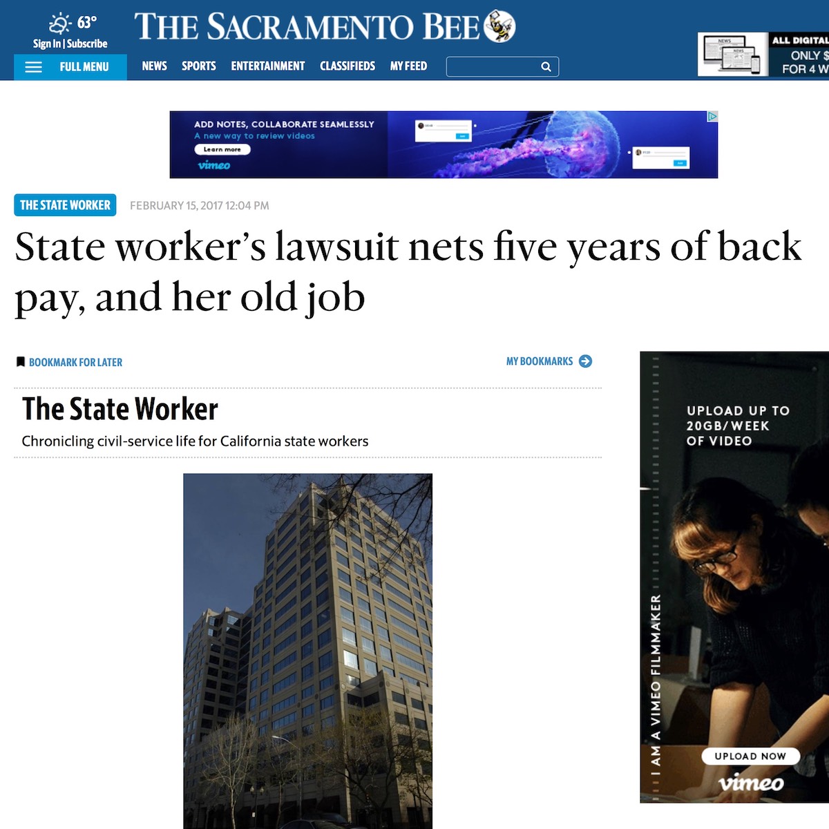 In The News - State worker's lawsuit nets five years of back pay, and ...
