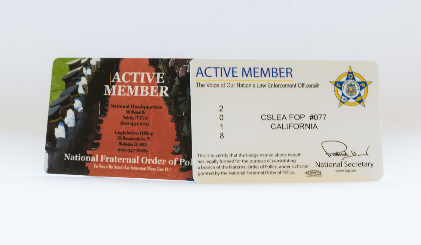 2018 FOP Membership Cards - California Statewide Law Enforcement ...