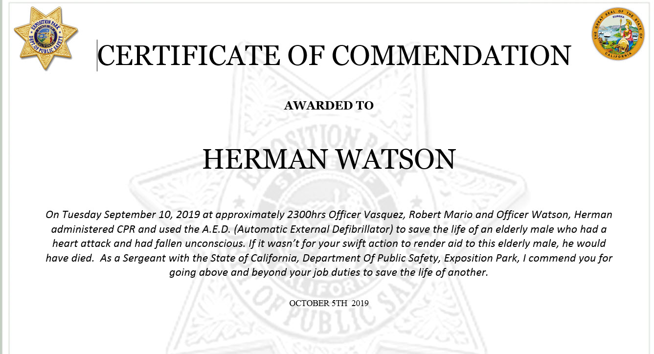 CSLEA Member Herman Watson Recognized for Saving a Life - California ...